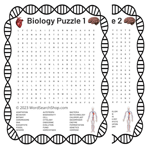 Printable Science Word Searches For Free - Word Search Shop