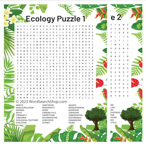 Printable Science Word Searches For Free - Word Search Shop
