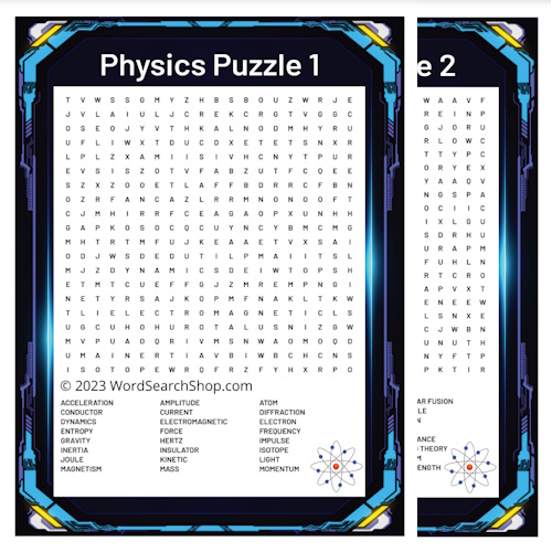 Printable Science Word Searches For Free - Word Search Shop